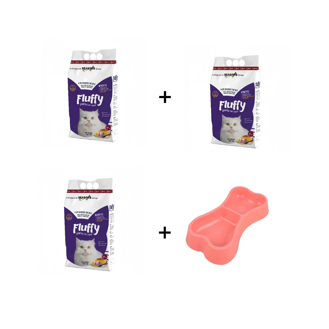 3 Fluffy + Bowl – ZAZ MART